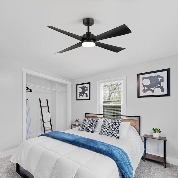 Airsurfer Eddie 52 in. Modern Ceiling Fan with 4 ABS Blades, 6-Speed ...