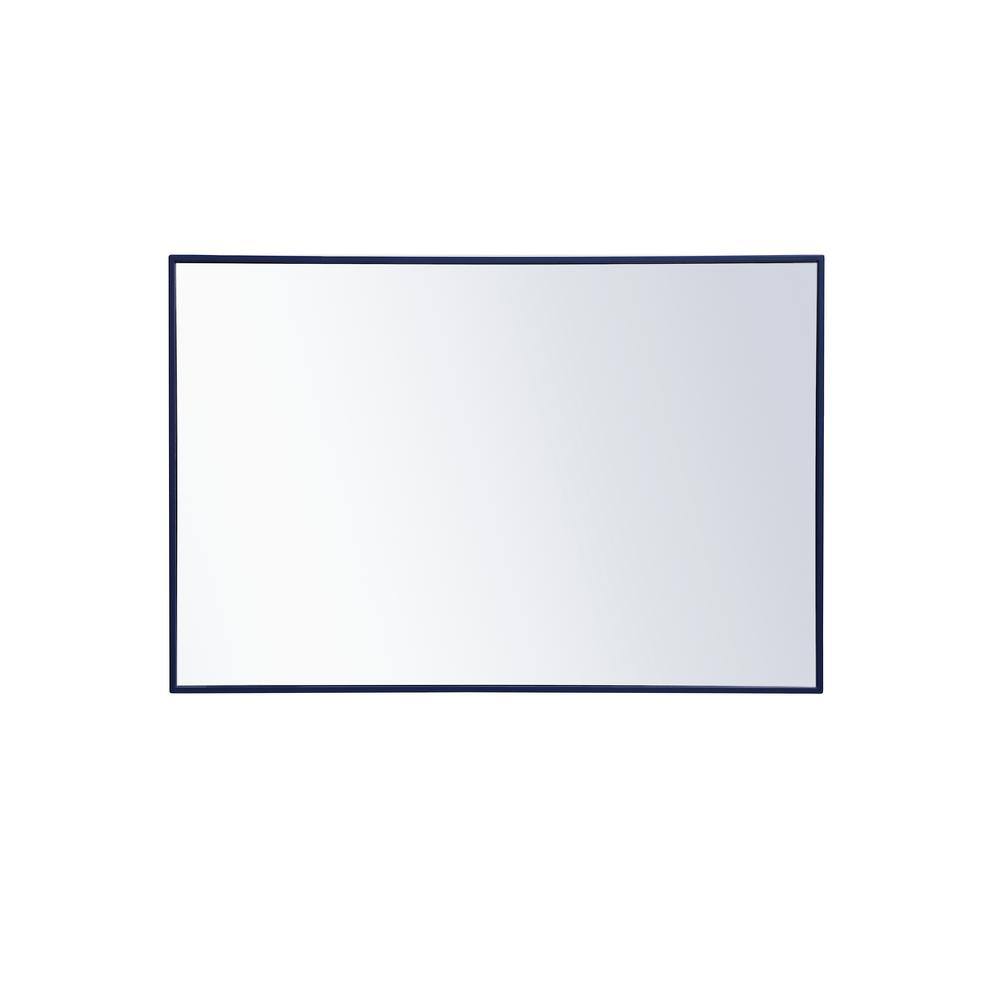 Large Rectangle Blue Modern Mirror (42 in. H x 28 in. W) WM8154Blue ...