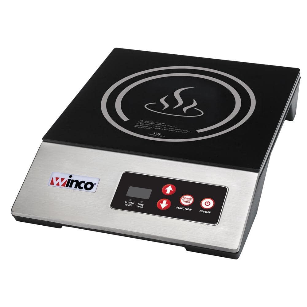 Winco Single Burner 10.75 in. Silver Hot Plate EIC-400E - The Home Depot
