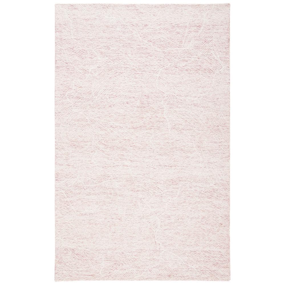 SAFAVIEH Metro Pink/Ivory 6 ft. x 9 ft. Solid Color Abstract Area Rug ...