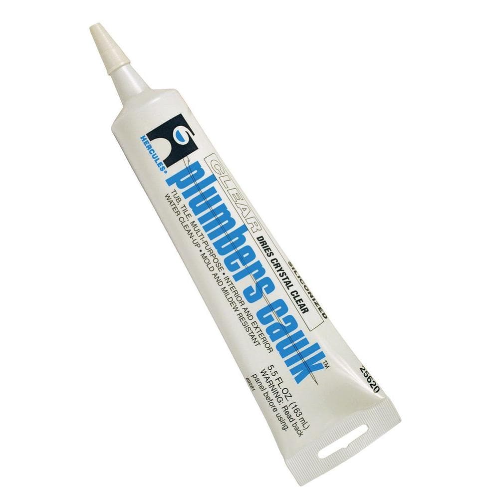 Hercules 5.5 oz. Clear Plumber's Caulk 256202 - The Home Depot
