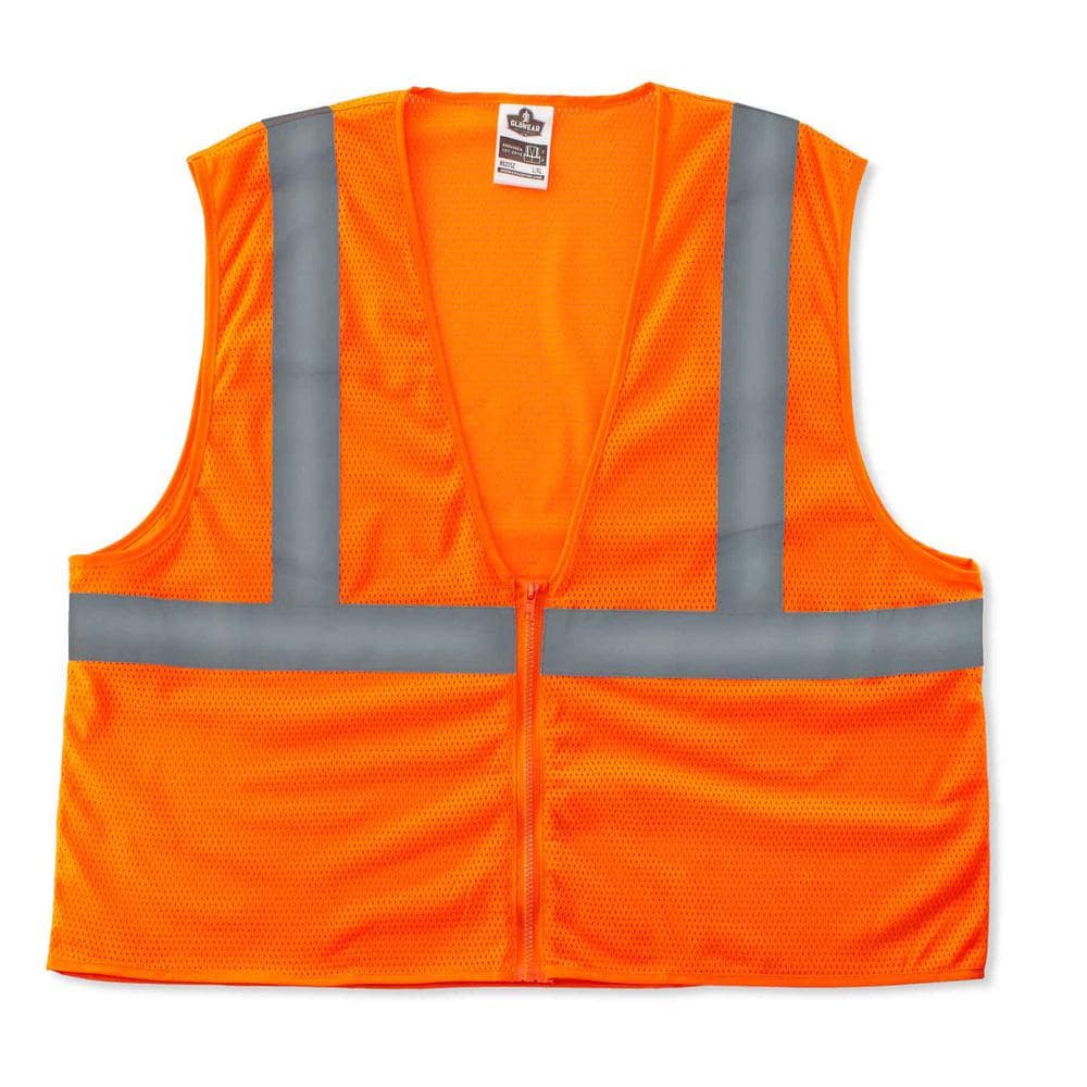 Ergodyne GLoWEAR L/XL Orange Hi-Vis Type R Class 2 Super Econo Mesh ...