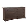 Prepac Fremont Espresso 6-Drawer 59 in. W Dresser EDC-6330-K - The Home ...