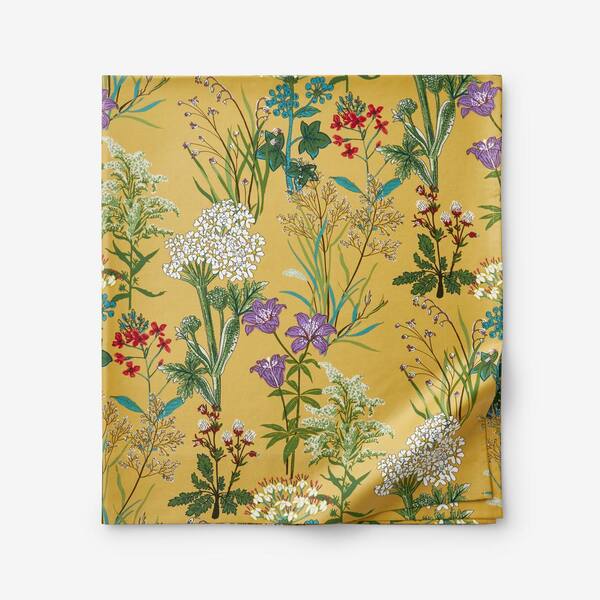 The Company Store Company Cotton Timeless Garden Goldenrod Sateen Queen ...
