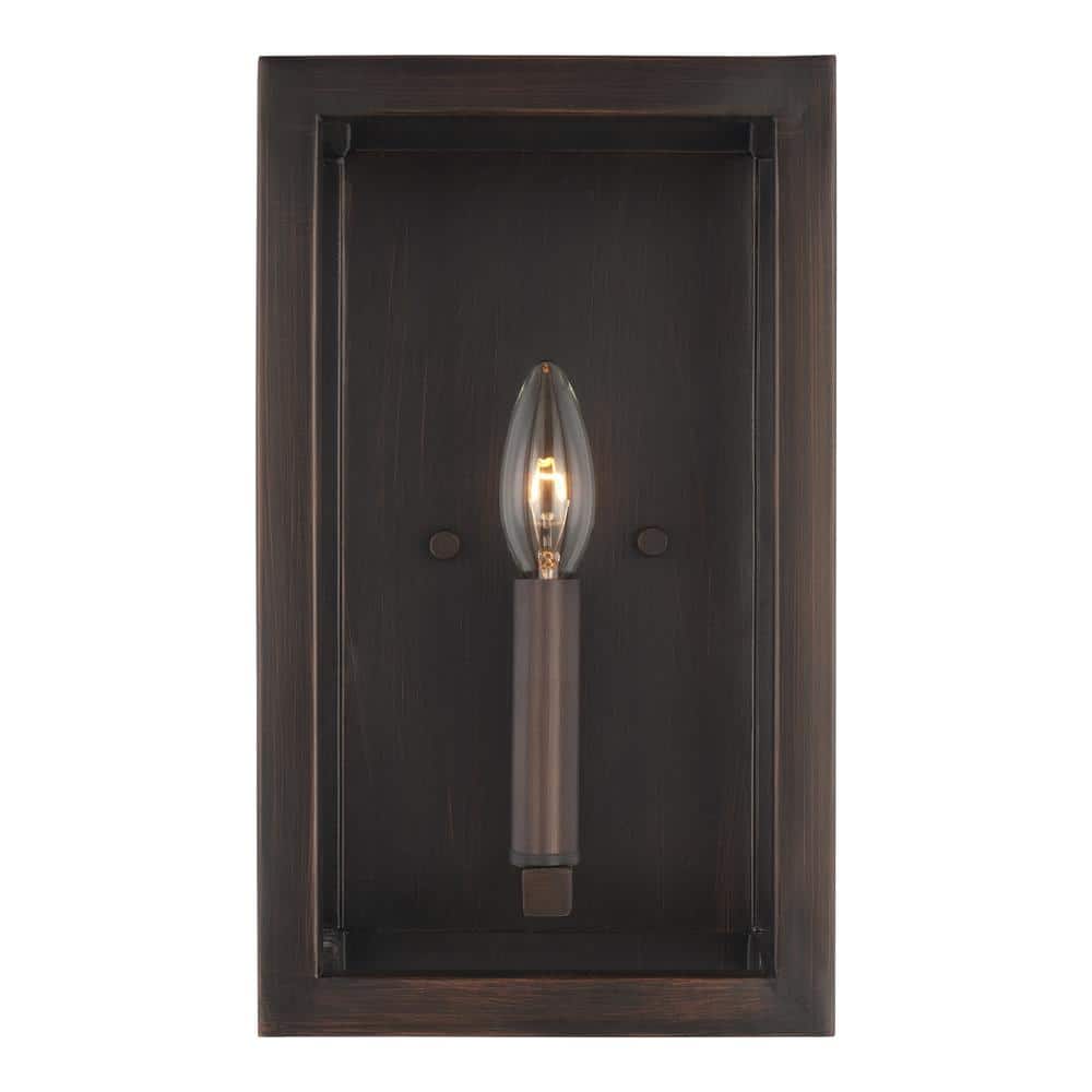 Generation Lighting Moffet Street 7 in. 1-Light Burnt Sienna Vanity Light 4134501-710 - The Home ...