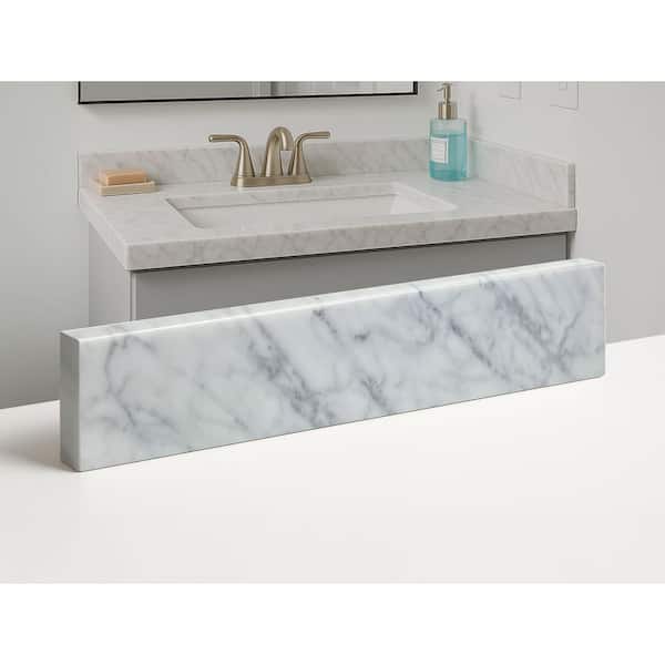 NTQ 31 in. Marble Vanity Backsplash Marble Bathroom Vanity Back Splash ...