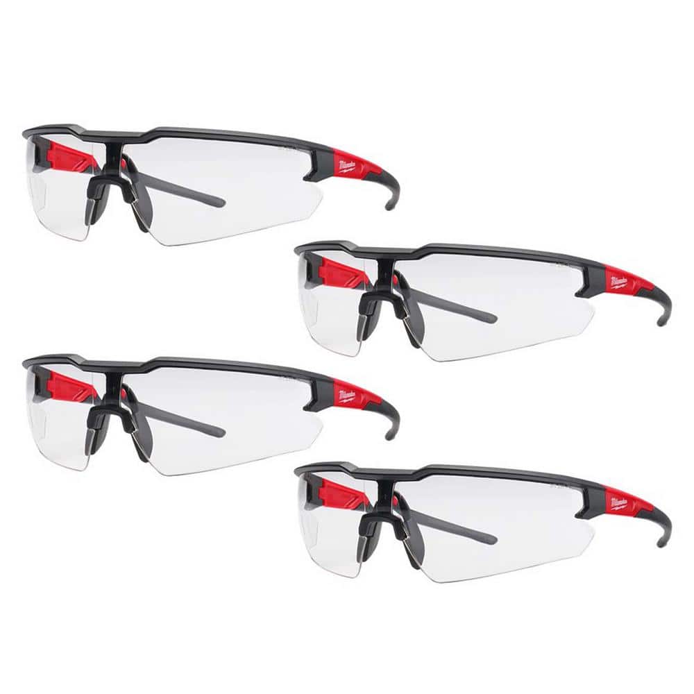 Milwaukee Clear Safety Glasses Anti-Scratch Lenses (4-Pack) 48-73 ...