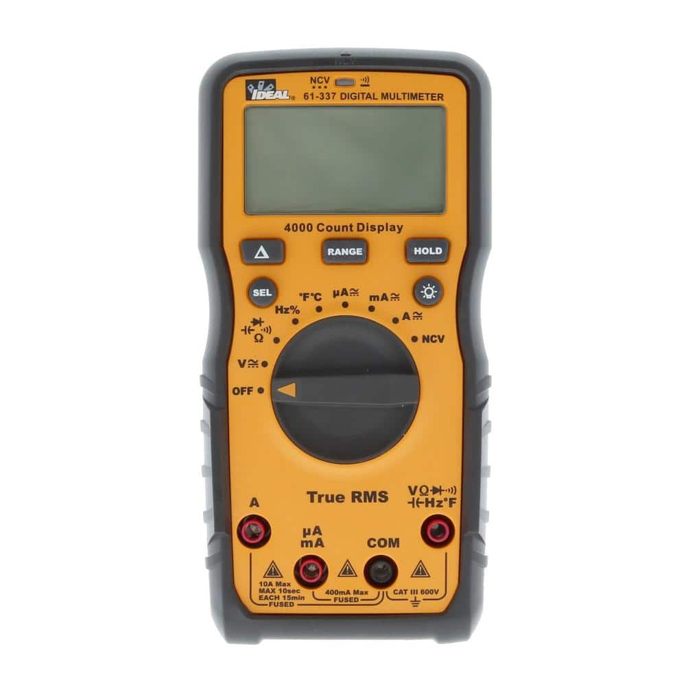 IDEAL 600-Volt Auto Range Multimeter with NCVT and Temp 61-337 - The ...