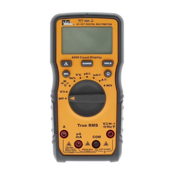 IDEAL 600-Volt Auto Range Multimeter with NCVT and Temp 61-337 - The ...