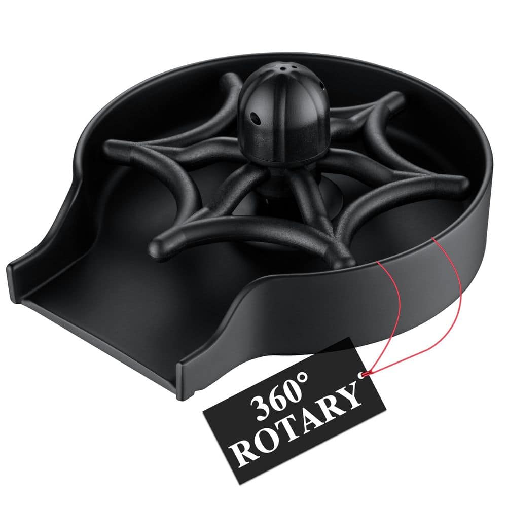 GAGALIFE 5 in. Glass Rinser Cup Washer for Kitchen in Matte Black JH ...