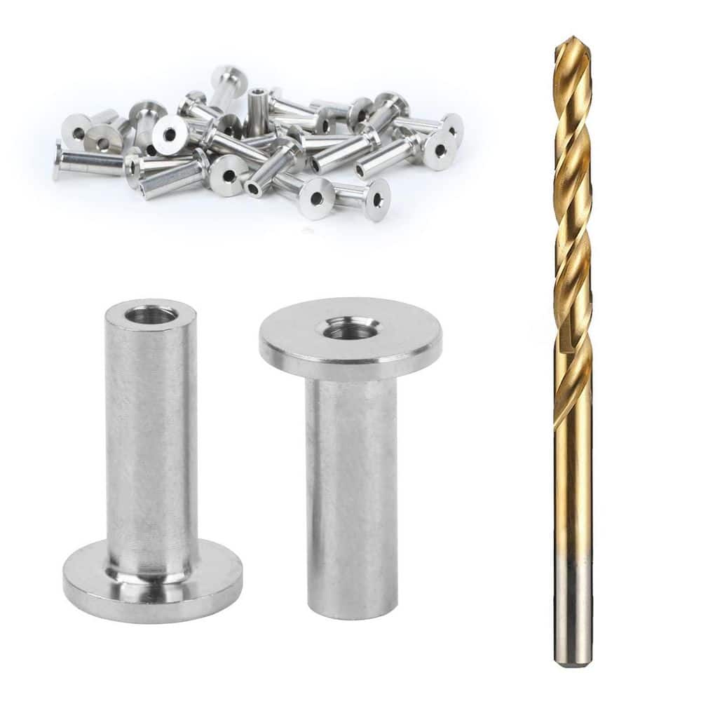 Afoxsos Stainless Steel Railing Sleeves Protector 3/16 in. for Wood and ...