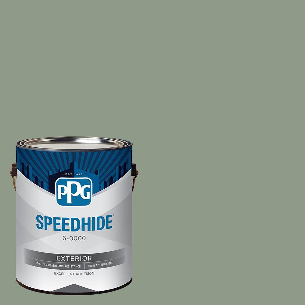 SPEEDHIDE 1 gal. PPG1129-5 Farm Fresh Satin Exterior Paint PPG1129-5SX ...