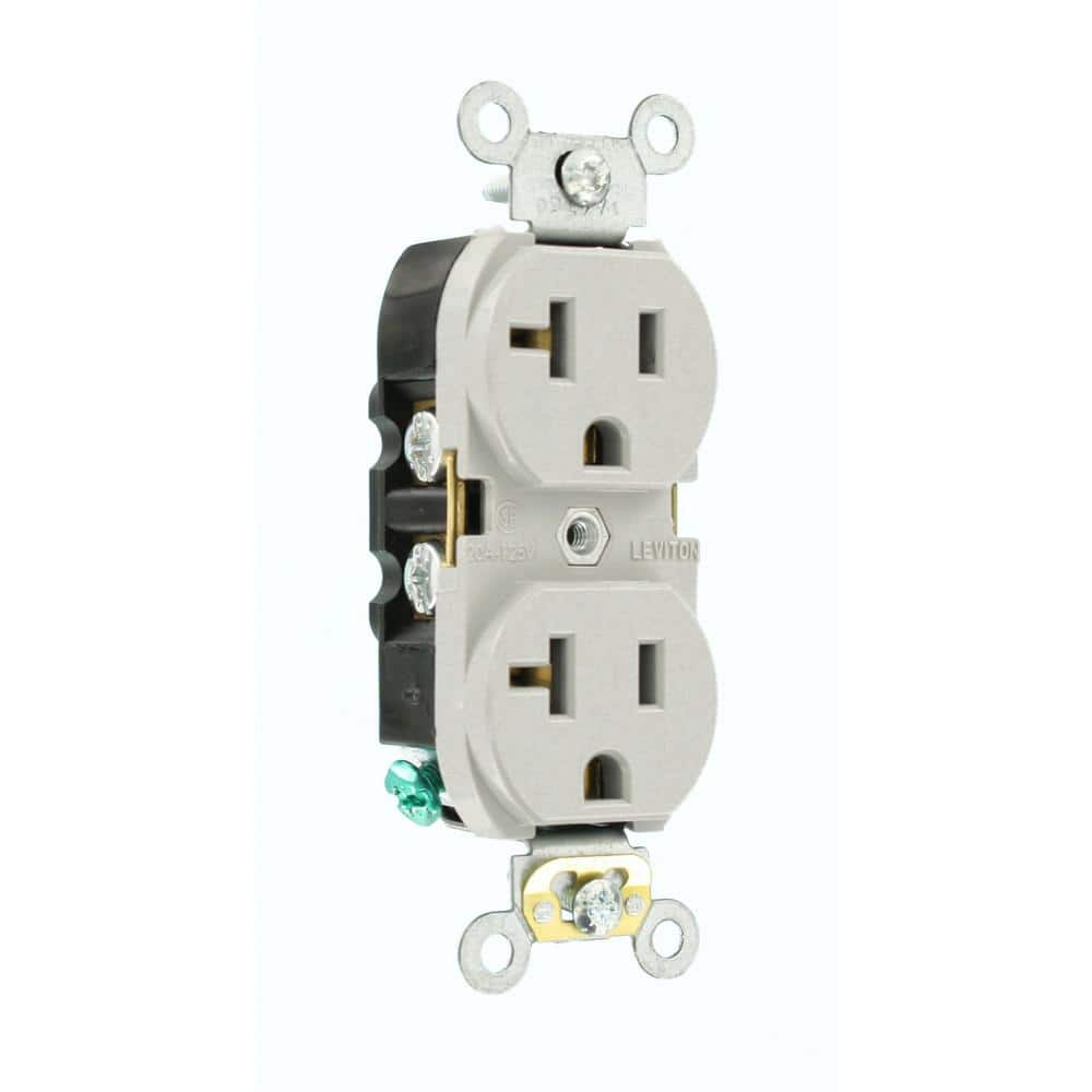 Leviton 20 Amp 125 V Industrial Grade Self Grounding Duplex Outlet ...