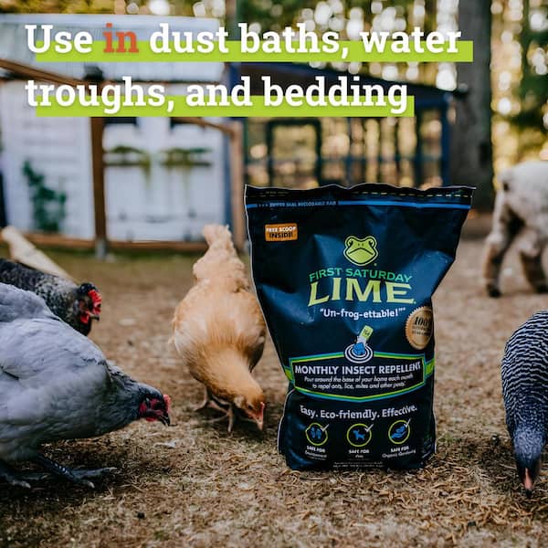 FIRST SATURDAY LIME 20 lb. 2,000 sq. ft. Natural Lime Multi-Insect ...