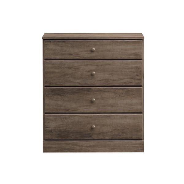 Prepac Astrid Drifted Gray Finish 4 Drawer Chest of Drawers 34 in H. x 30 in W. x 18.25 in D. DDBR 0401 1