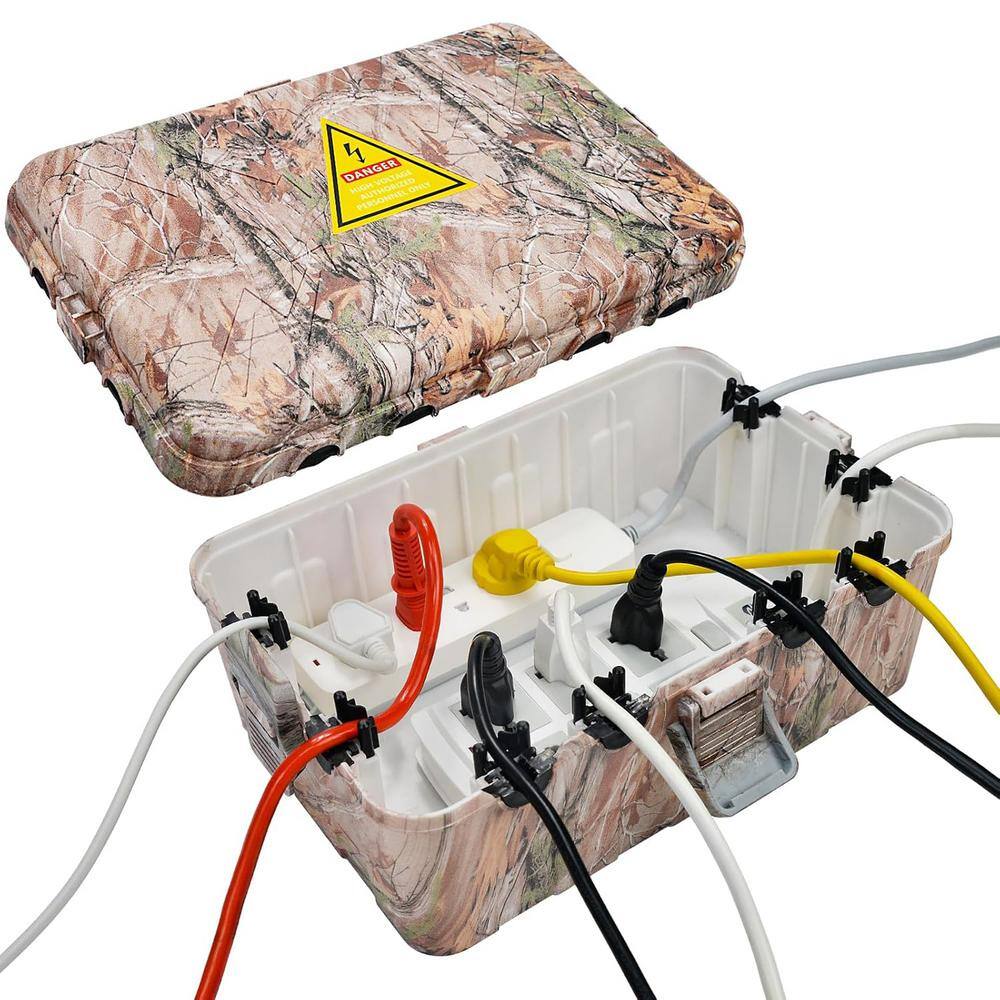 Lukyamzn 12.5 in. D x 8.5 in. W x 5 in. H Plastic Camouflage Outdoor ...