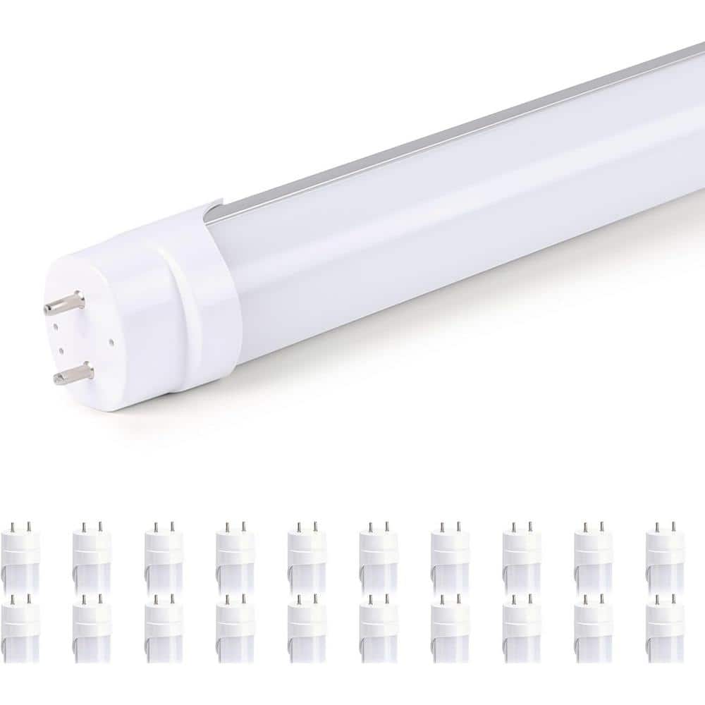 JAZAVA 40-Watt Equivalent 48 in. Linear Tube T8 G23 LED Tube Light Bulb ...