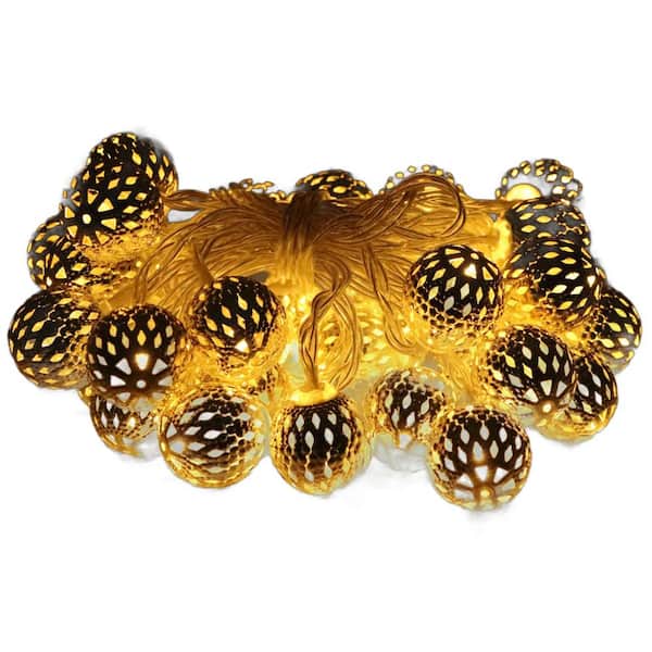 Joiedomi 13.5 ft. Warm White 40-LED Moroccan Globe Christmas String ...