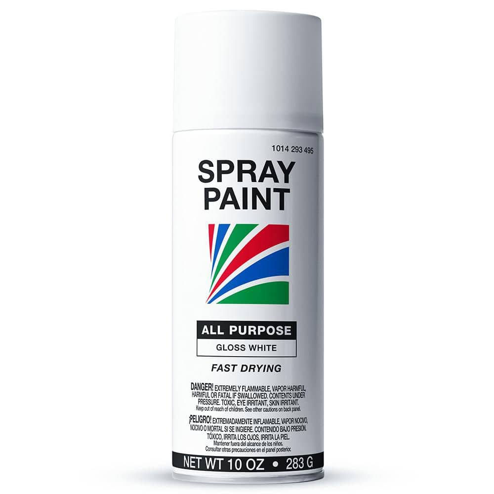 PRIVATE BRAND UNBRANDED 10 oz. All Purpose Gloss White Spray Paint ...