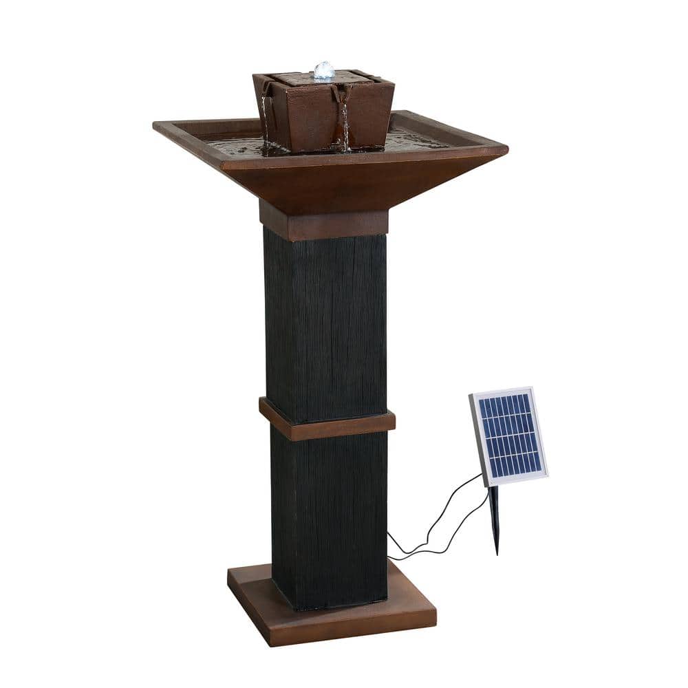 KENROY HOME Kyoto Resin Outdoor Solar Fountain 51052COPBRZ - The Home Depot