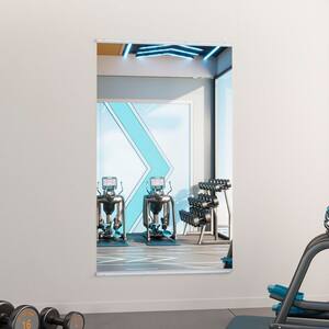 KeonJinn 60 in. W x 36 in. H Rectangular Frameless Wall Mirror Gym ...