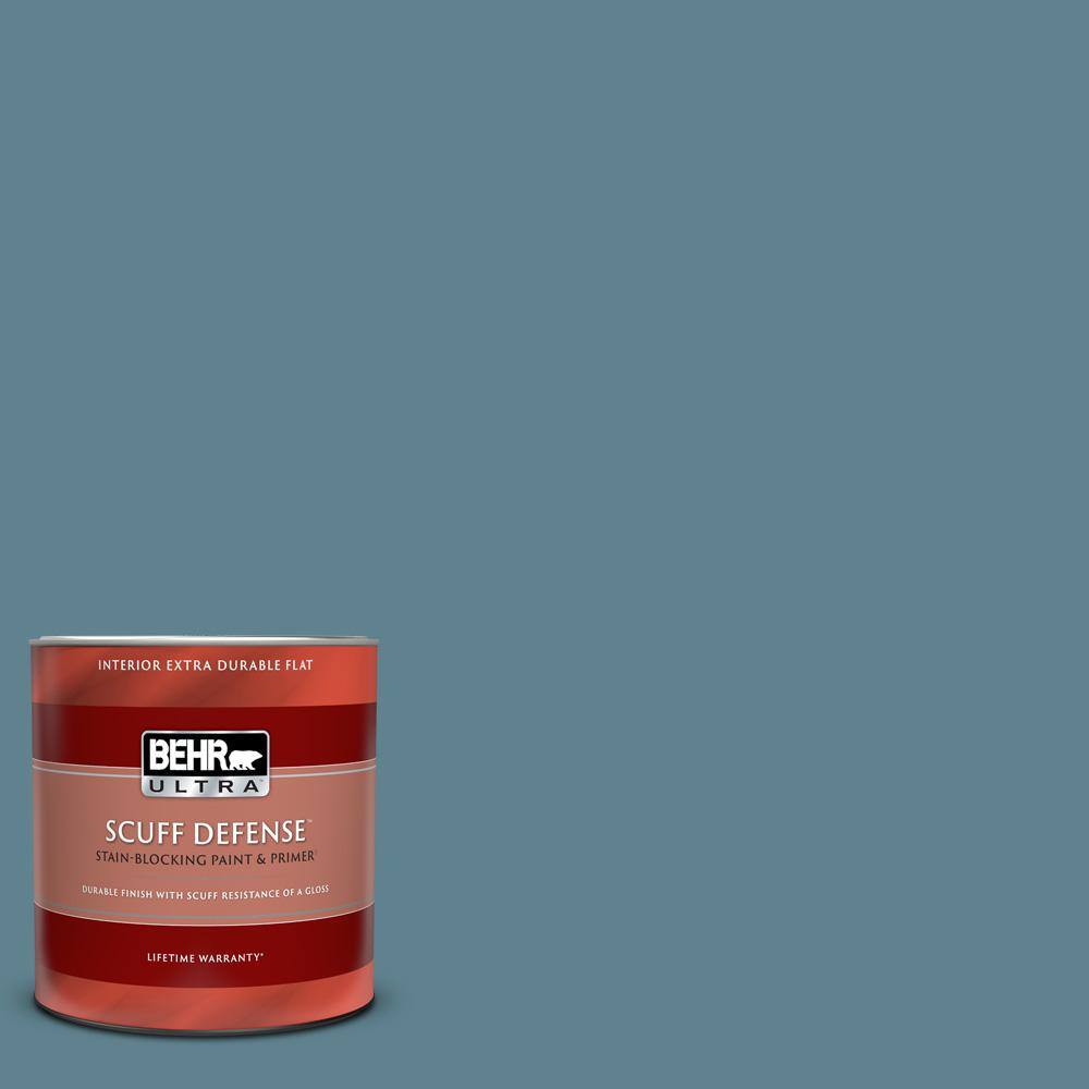 BEHR ULTRA 1 qt. #S470-5 Blueprint Extra Durable Flat Interior Paint ...