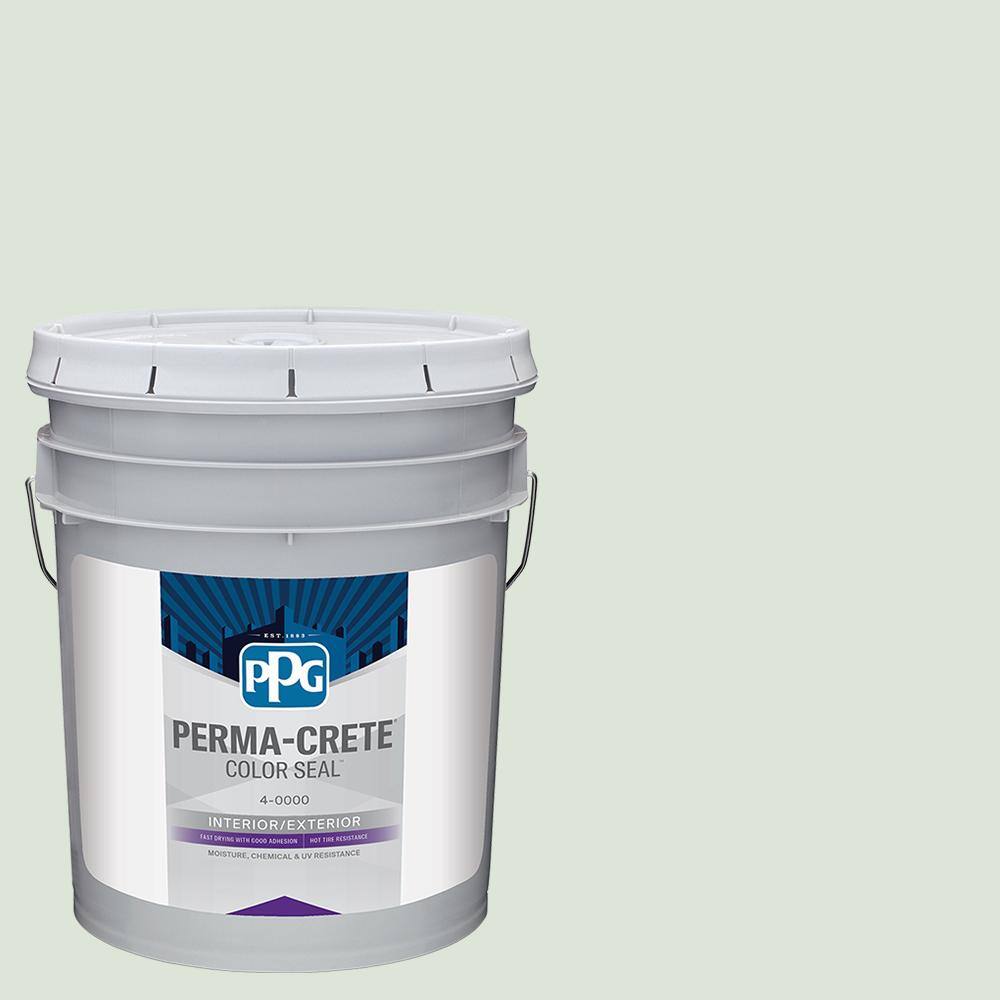 Perma-Crete Color Seal 5 gal. PPG1130-2 Mint Wafer Satin Interior ...
