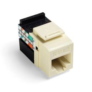 Leviton Cat6 Quickport Jack - Ivory R02-6G108-01I - The Home Depot