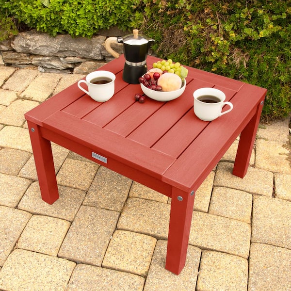 Red Rustic Side Table