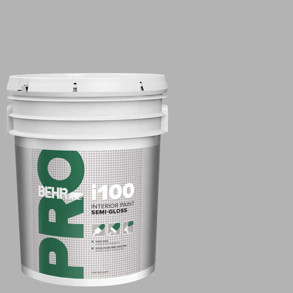 BEHR PRO 5 gal. #PPU26-08 Silverstone Semi-Gloss Interior Paint PR17005 ...