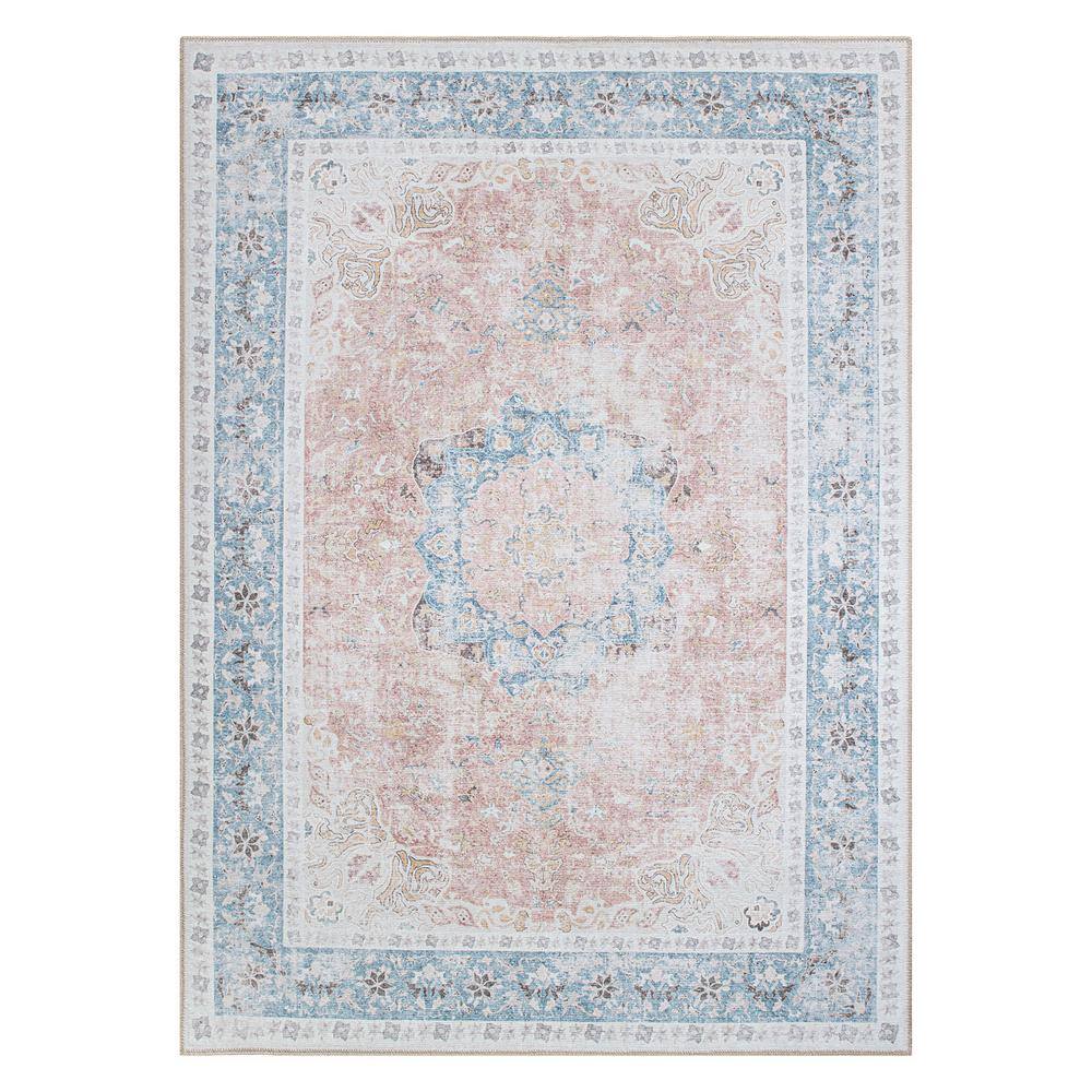 World Rug Gallery Bohemian Distressed Machine Washable 10 ft. x 14 ft ...