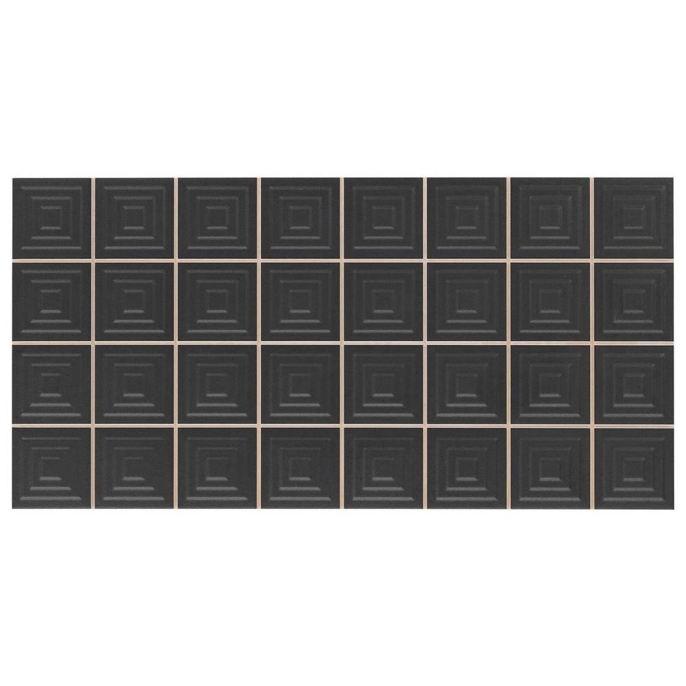 Ivy Hill Tile Level Pyramid Charcoal 4 in. x 0.53 in. Matte Ceramic ...