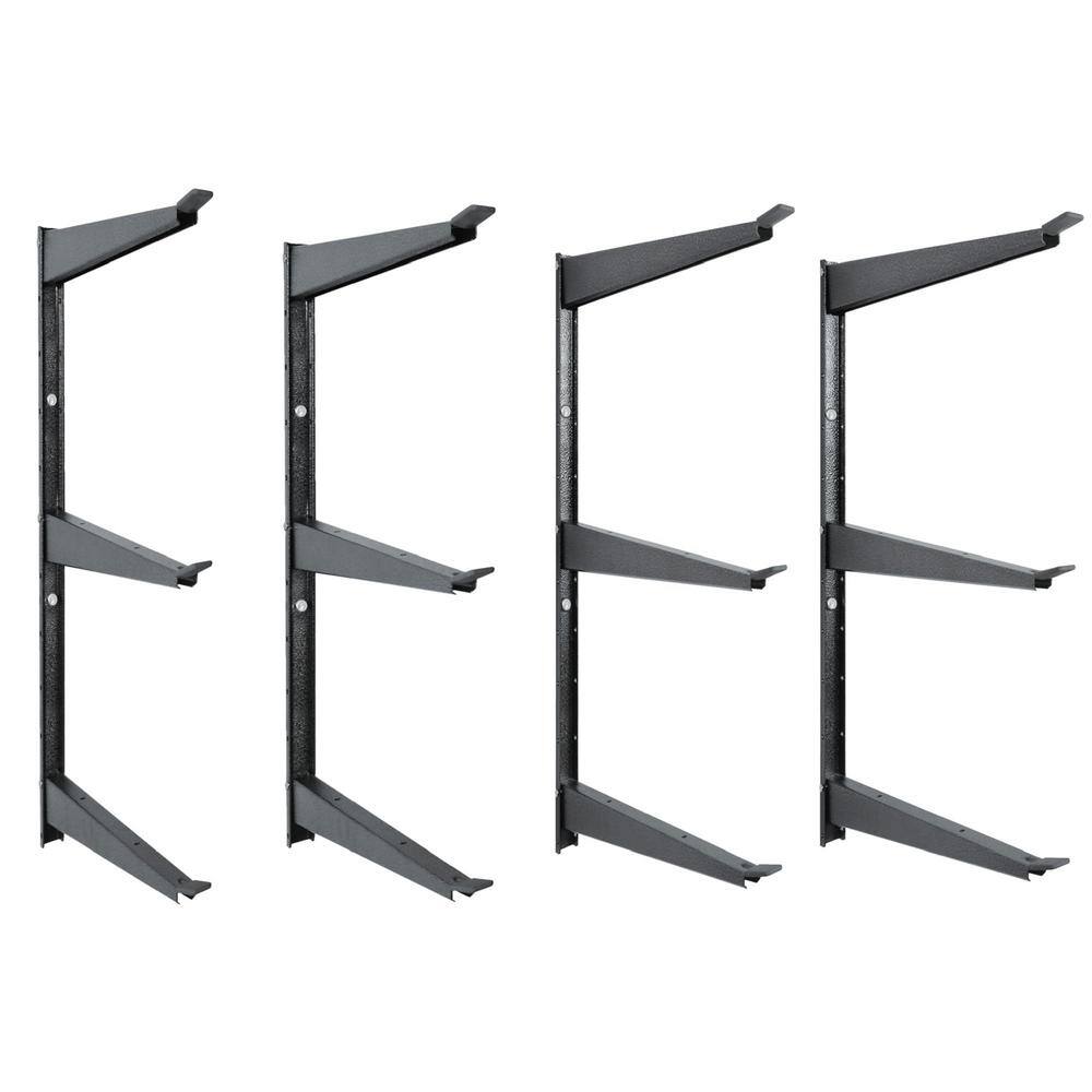 Angel Sar 2-Pack 960 lbs. Heavy Duty Wood Lumber Storage Rack, Mounted ...