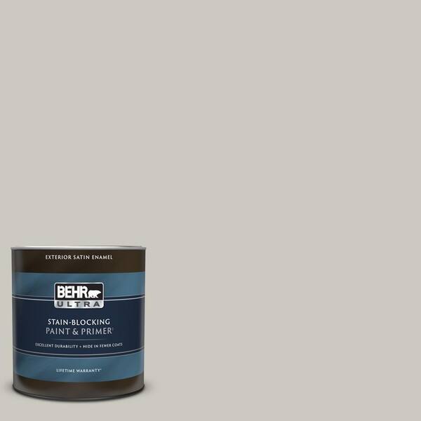BEHR ULTRA 1 qt. Designer Collection #DC-008 Gratifying Gray Satin ...