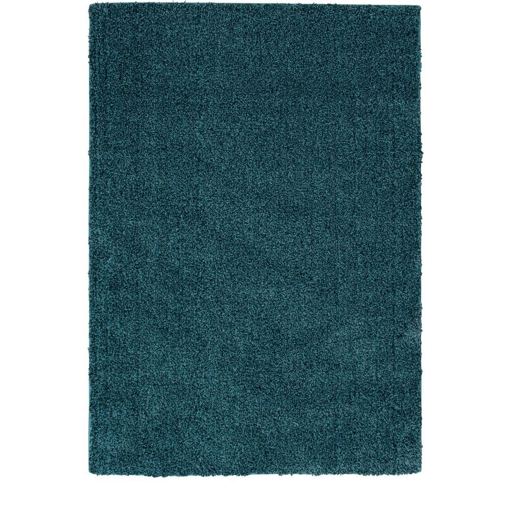Natco 10 ft. x 15 ft. Deep Teal Geneva Shag Solid Area Rug GS1015.33 ...