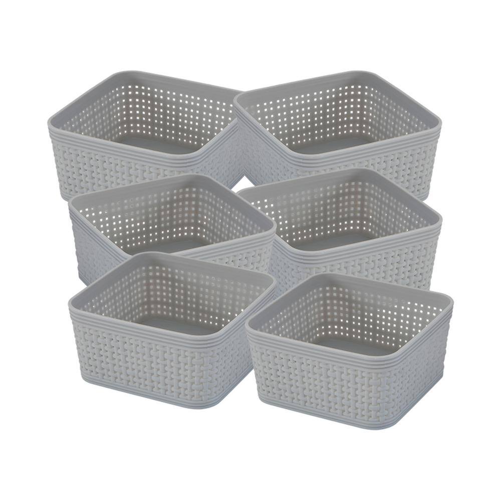 SIMPLIFY 6-Pack Organizing Set in Grey 30006-GREY - The Home Depot