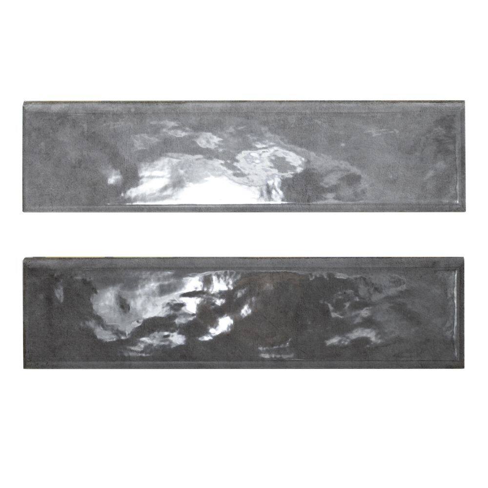 MSI Lakeview Storm Bullnose 3 in. x 12 in. Glossy Ceramic Wall Tile (10 ... MSI Lakeview Storm Bullnose 3 in. x 12 in. Glossy Ceramic Wall Tile (10 ...