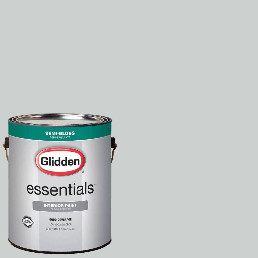Glidden Essentials 1 gal. #HDGCN36 Silvery Moonlight Semi-Gloss ...