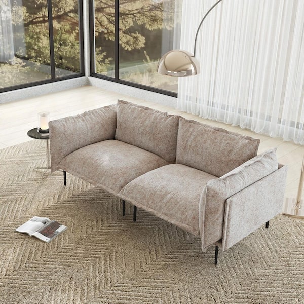 Magic Home Modern 75 in. 2-Seater Tapered Arm Velvet Loveseat Modular ...