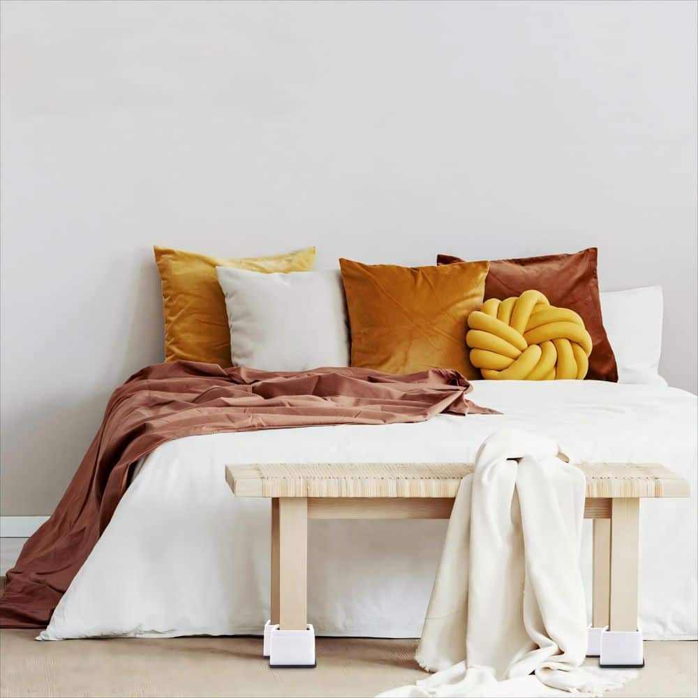 Reviews for Angel Sar 3 in. Wood Bed Risers Furniture Risers, Heavy ...