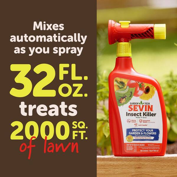 Sevin 32 oz. 2 000 sq. ft. Outdoor Lawn and Garden Insect Killer Ready To Spray 3 Month Control 100525781