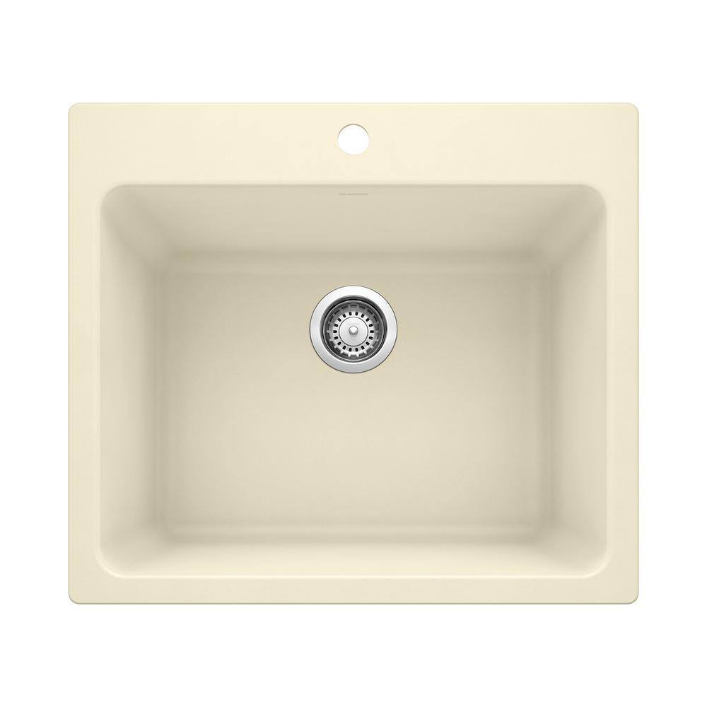 Blanco Liven 25 in. x 22 in. x 12 in. Granite Undermount Laundry Sink ...