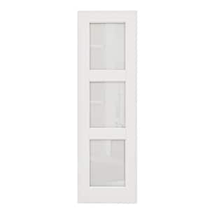 ARK DESIGN 30 in. x 80 in. 3-Lite Tempered Frosted Glass and Solid Core ...