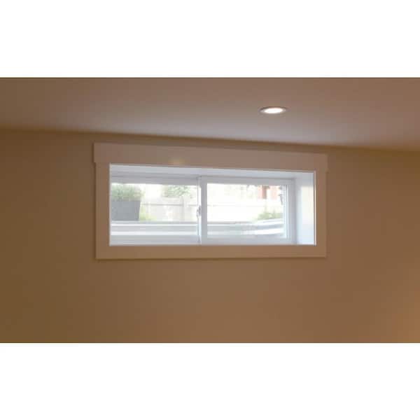 TAFCO WINDOWS 32.25 in. x 14.25 in. White Left-Hand Double-Pane ...