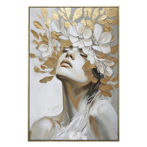 Classy Art 1-Piece Unframed Mixed Media People Wall Art 36 in. x 24 in ...
