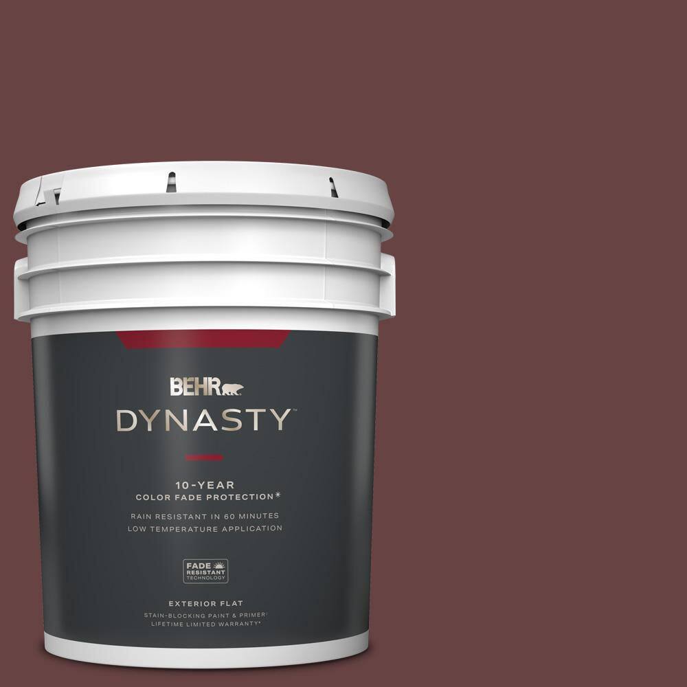 BEHR DYNASTY 5 gal. #MQ1-14 Twinberry Flat Exterior Stain-Blocking ...