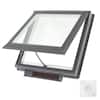 VELUX 30-1/16 x 30 in. Solar Powered Fresh Air Venting Deck-Mount Skylight with Laminated Low-E3 ...