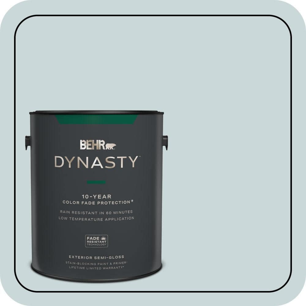 BEHR DYNASTY 1 gal. #PPU13-16 Offshore Mist Semi-Gloss Exterior Stain ...