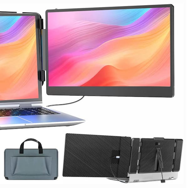 Lukyamzn Portable Monitor for Laptop 15.6 in. 1080P FHD IPS Display USB ...