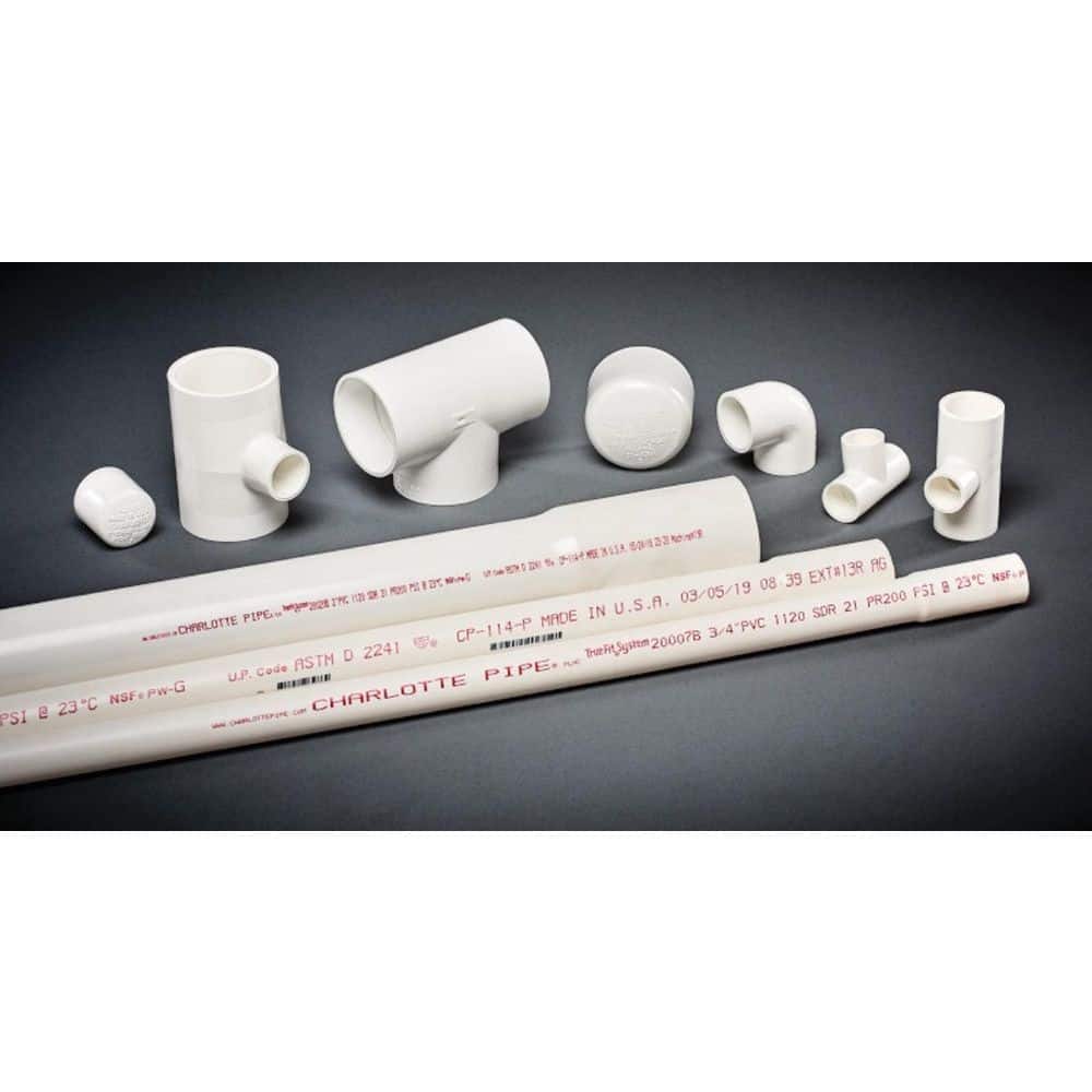 Charlotte Pipe 1/2 in. PVC Schedule. 40 90-Degree S x FIP Elbow Fitting ...